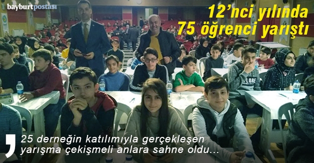 12. Dernekler Arası Bilgi Yarışması sonuçlandı - Bayburt Postası