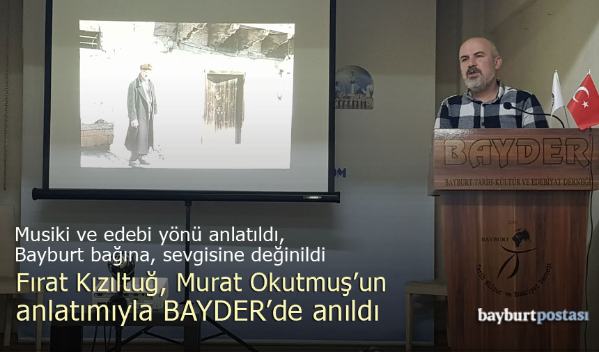Murat Okutmuş, BAYDER Kültür Sohbetlerinde Fırat Kızıltuğ'u anlattı ...